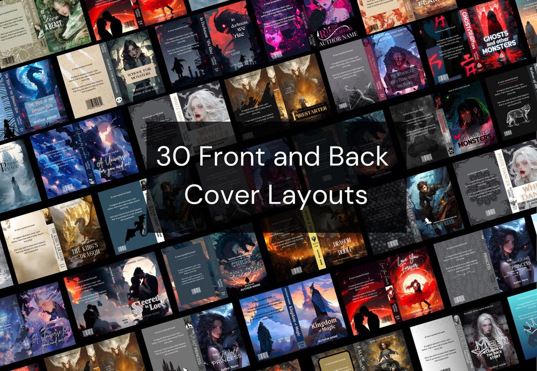 30 Front and Back Book Cover Layout Templates Paperback 6x9, Templates ...