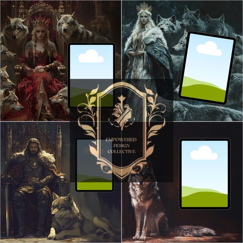 Royal Wolf - Book Mockup Template | Flat Lay | Bookstagram | Social Media | Stock Photography ...