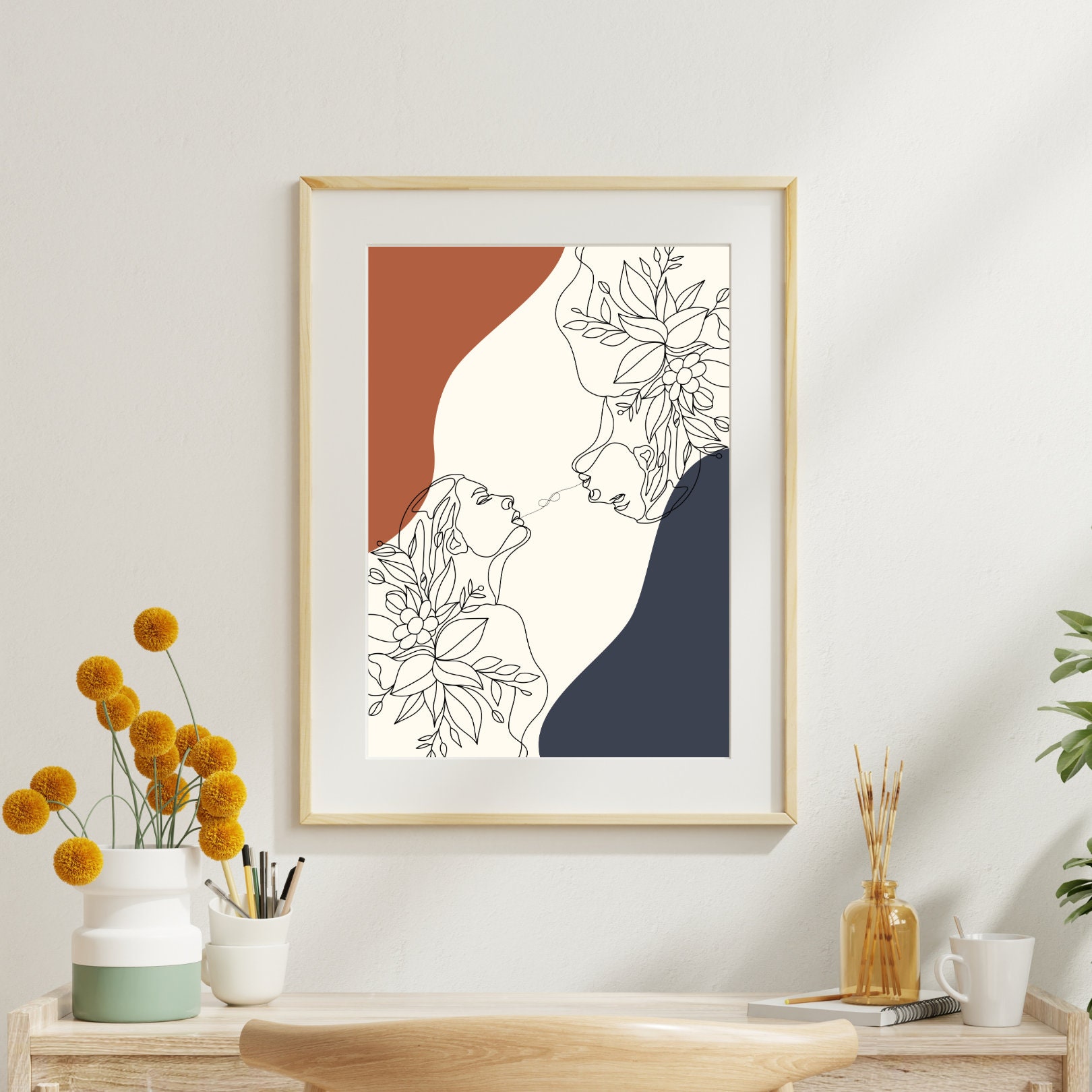 Infinity Symbol One Line Art: Woman and Reflection | Minimalist Digital ...