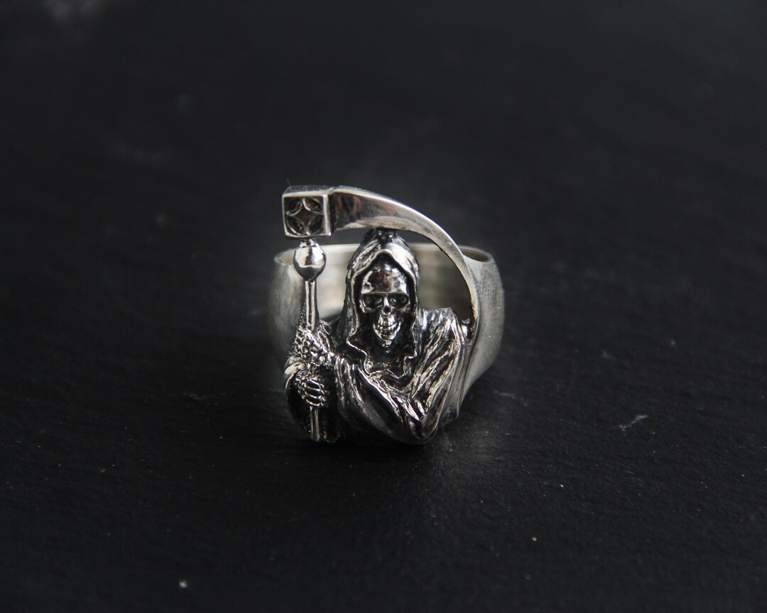 Grim Reaper Silver Ring -sterling Silver Sons of Anarchy Ring-big ...