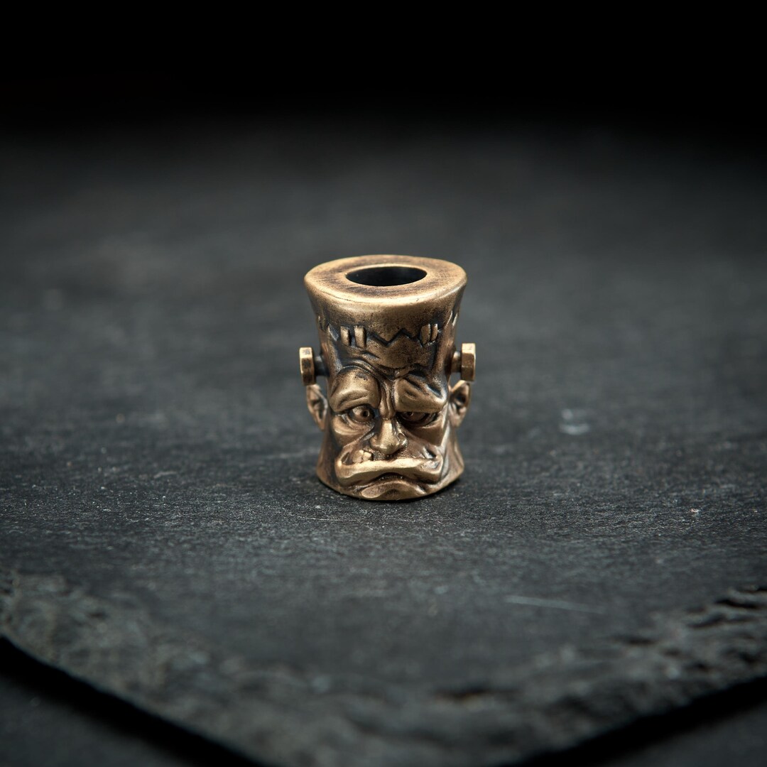 Frankenstein EDC Knife Bead - Brass Paracord Lanyard Accessory ...