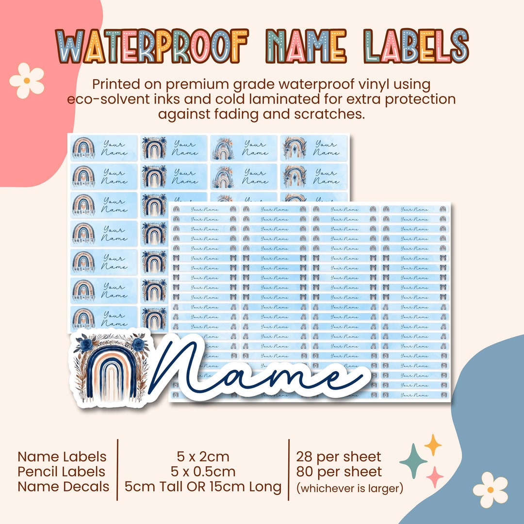 Name Labels Pencil Labels Name Decals School Labels Daycare Labels ...
