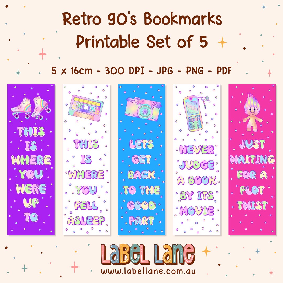 Bookmarks Reading Books Trolls Printable Instant Download DIY Craft Set ...