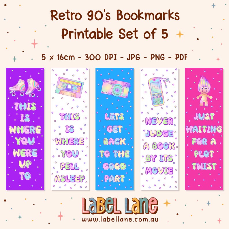 Bookmarks Reading Books Trolls Printable Instant Download DIY Craft Set ...