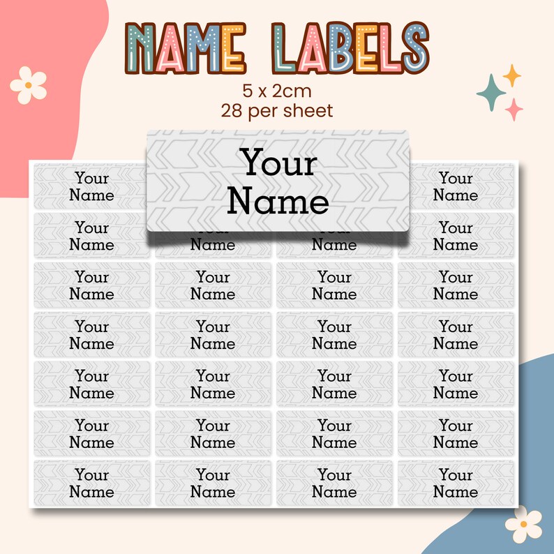 Name Labels Pencil Labels Name Decals School Labels Daycare Labels ...