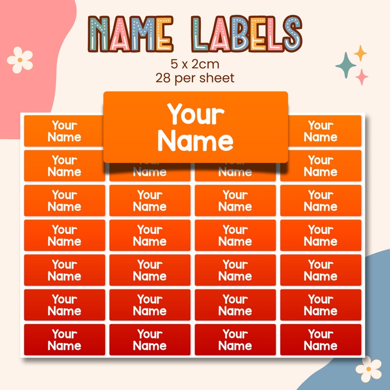 Name Labels Pencil Labels Name Decals School Labels Daycare Labels ...