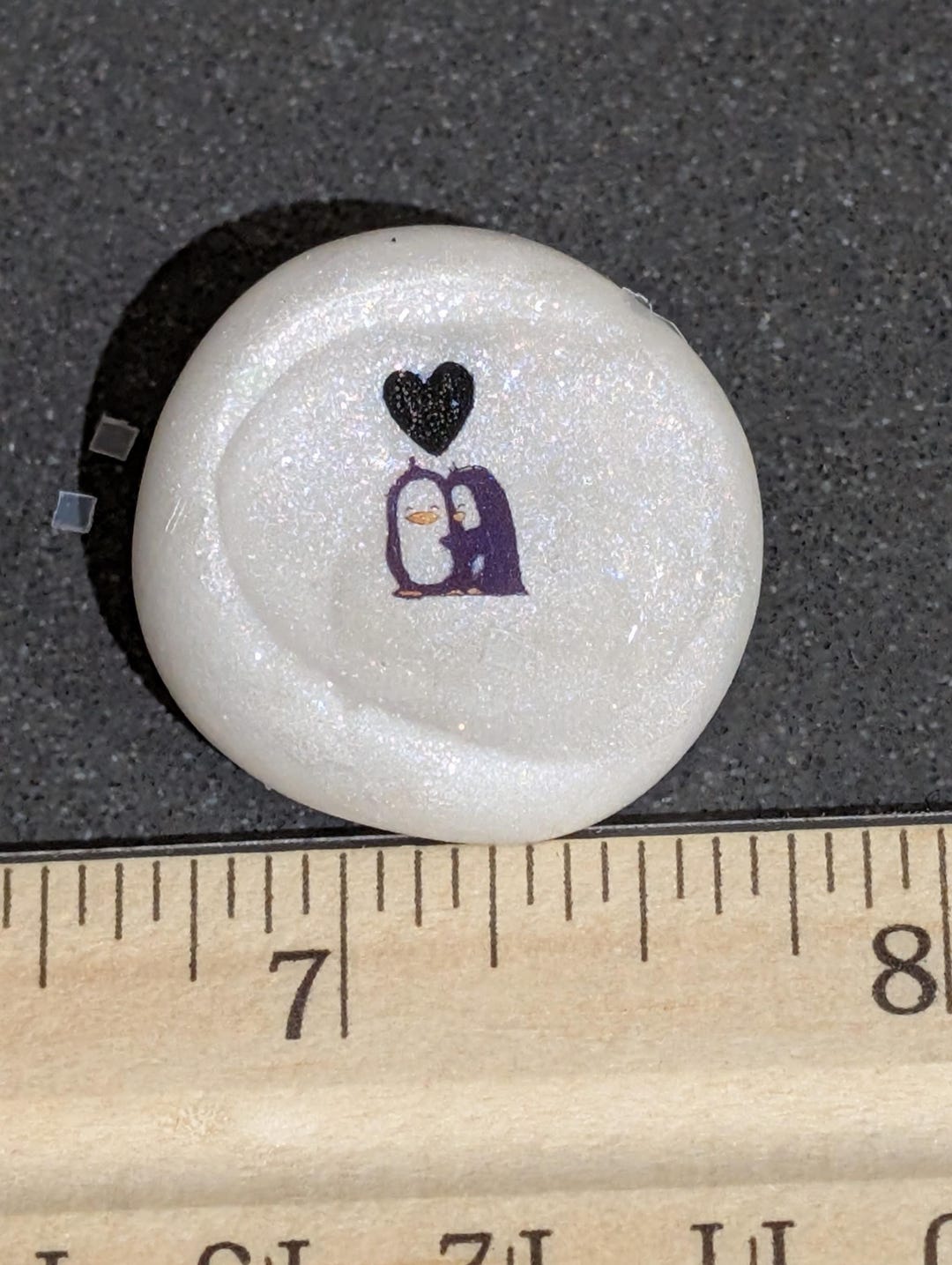 Shy Penguin in Love Nug, Word Stone, Fidget, Worry Stone, Gift, Anxiety ...