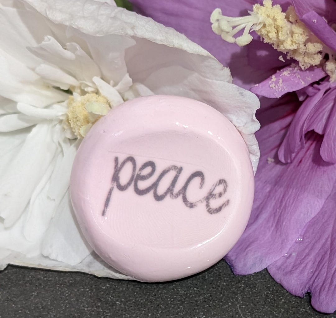 Peace Clay Word Stone, Fidget, Worry Stone, Transitional Object ...
