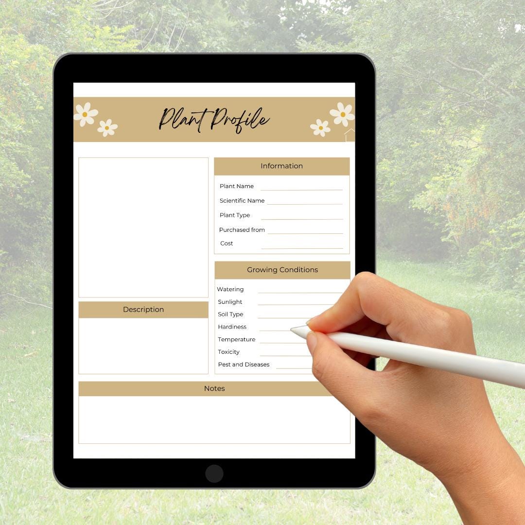 Printable Garden Planner | Digital Gardening Journal | Plant Care ...