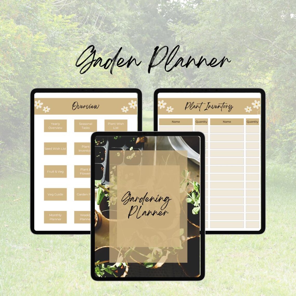 Printable Garden Planner | Digital Gardening Journal | Plant Care ...