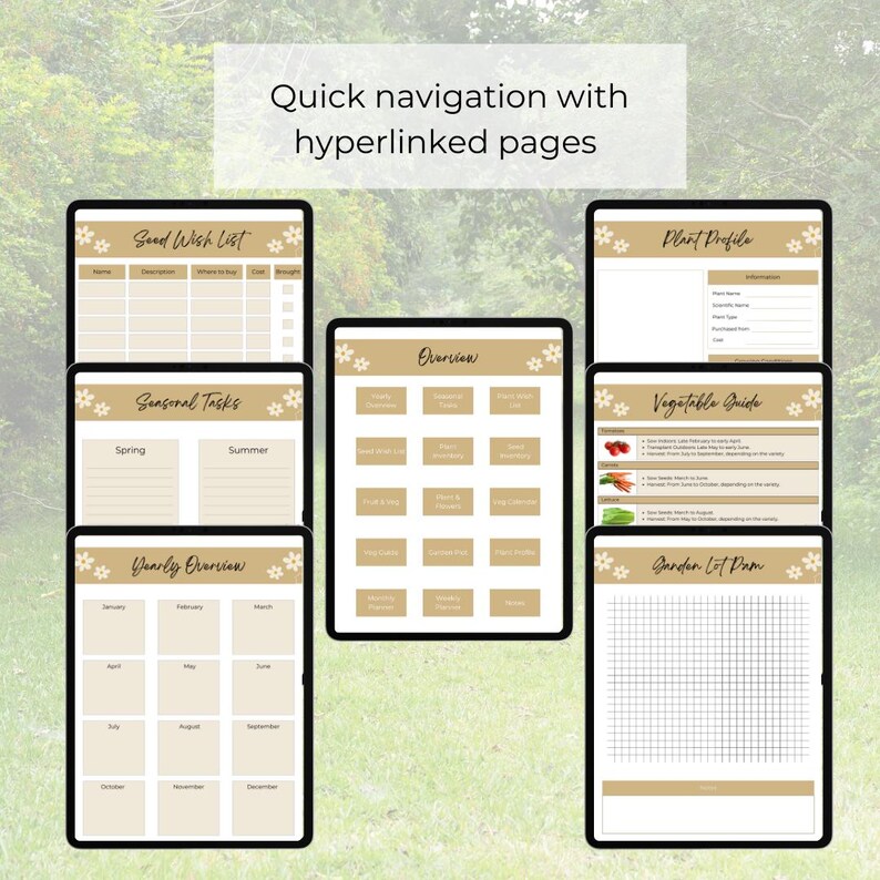 Printable Garden Planner | Digital Gardening Journal | Plant Care ...