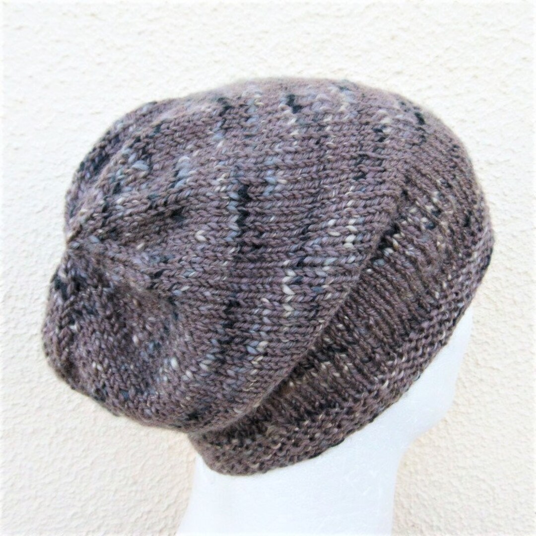 Teen Boy Slouch BEANIE Knitting Pattern Simple Slouchy Hat Knit Round ...