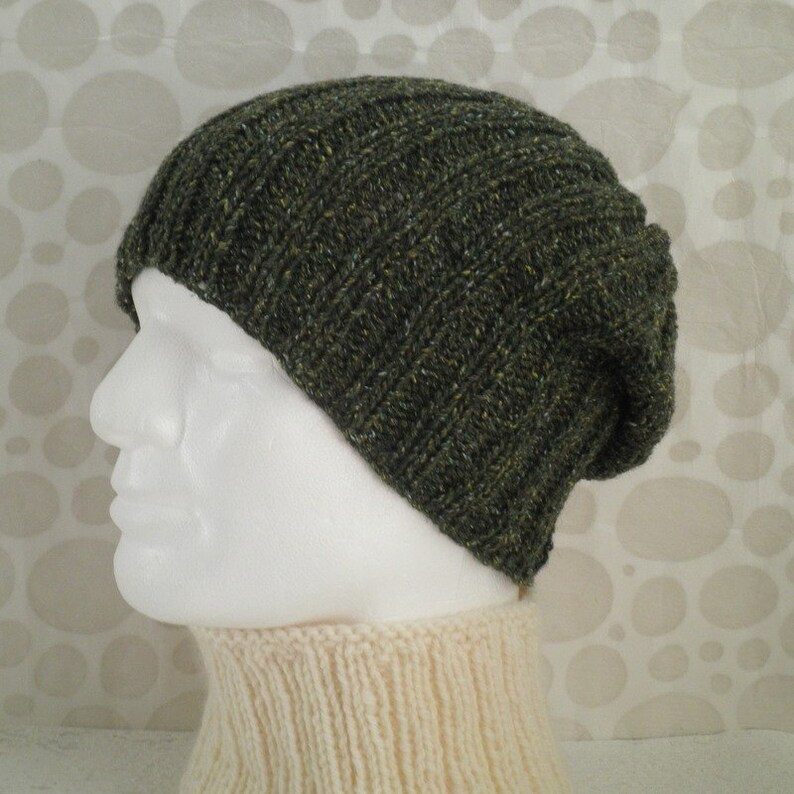 Slouch Hat PATTERN Mens Beanie KNITTING Pattern Digital Download Easy ...