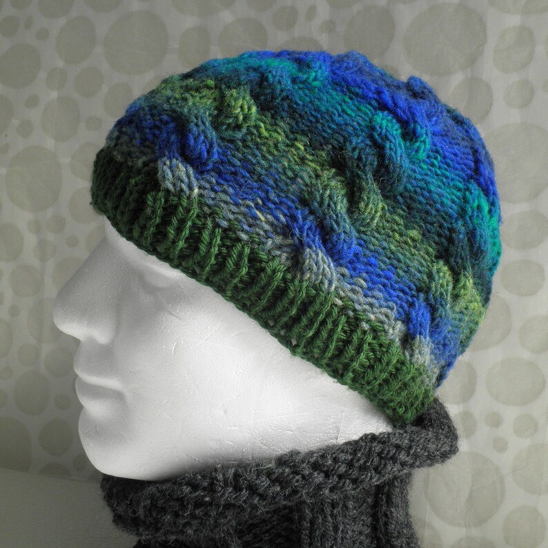 KNITTING PATTERN/INISHMOR Mans Cable Hat Pattern / Irish Fishermans Hat ...
