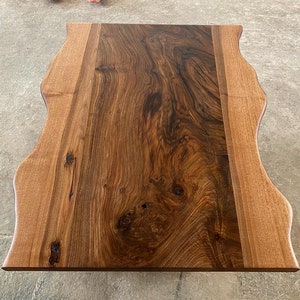 Custom Square Walnut Wood Live Edge Dining Table/ Square Wooden Coffee ...