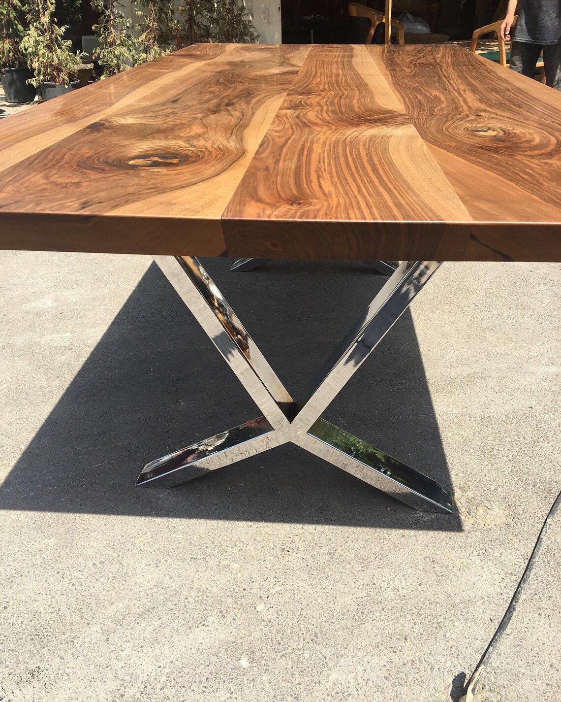 Made to Order Bullnose Edge Walnut Wooden Dining Table/ Walnut Coffee ...