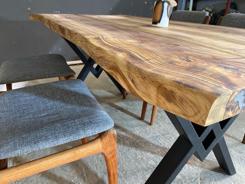 Custom Hackberry Wooden Natural Live Edge Dining Table/ Coffee Table ...