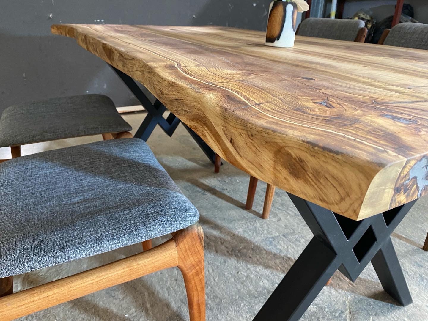 Custom Hackberry Wooden Natural Live Edge Dining Table/ Coffee Table ...