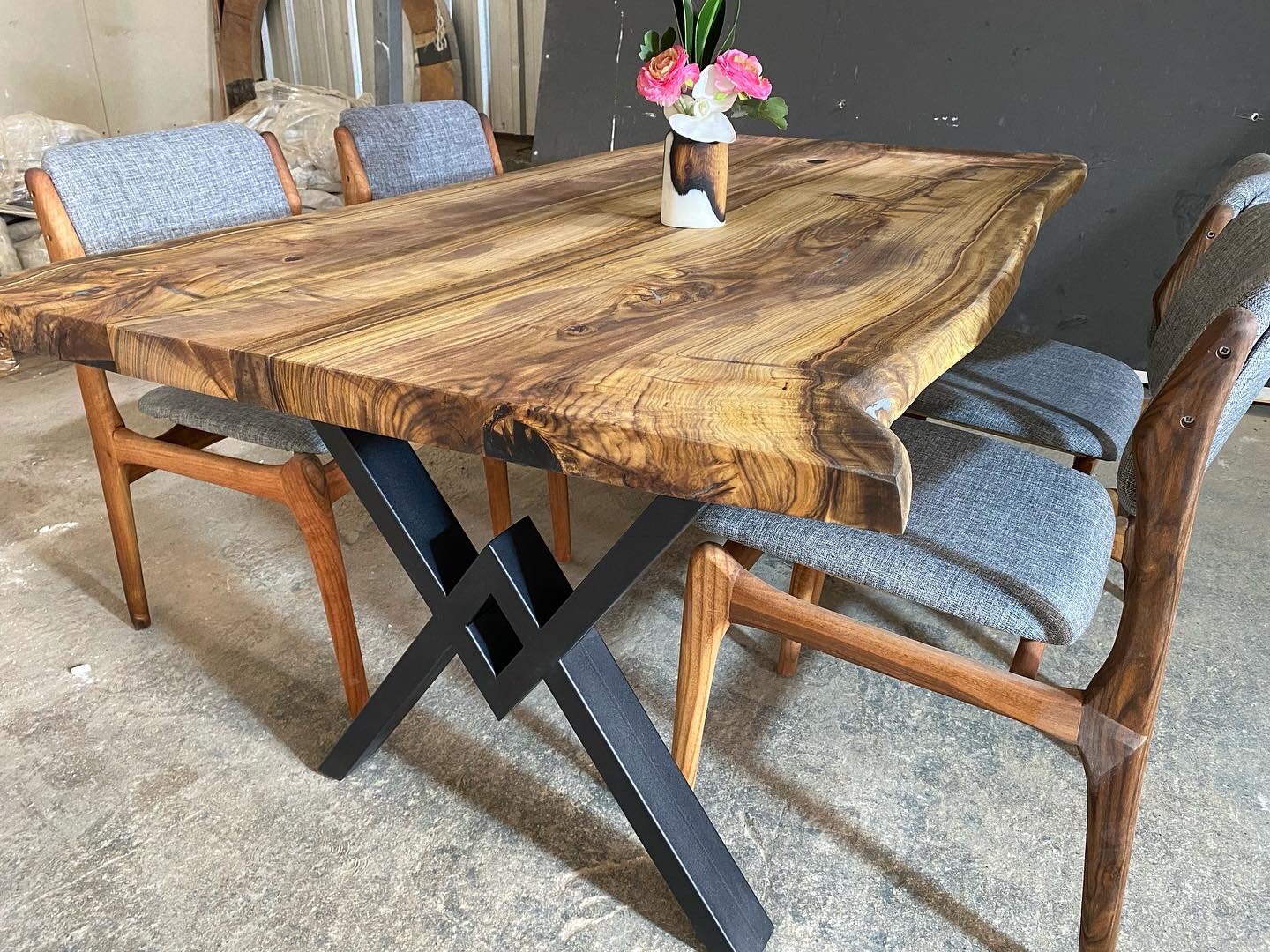 Custom Hackberry Wooden Natural Live Edge Dining Table/ Coffee Table ...