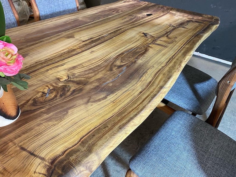Custom Hackberry Wooden Natural Live Edge Dining Table/ Coffee Table ...