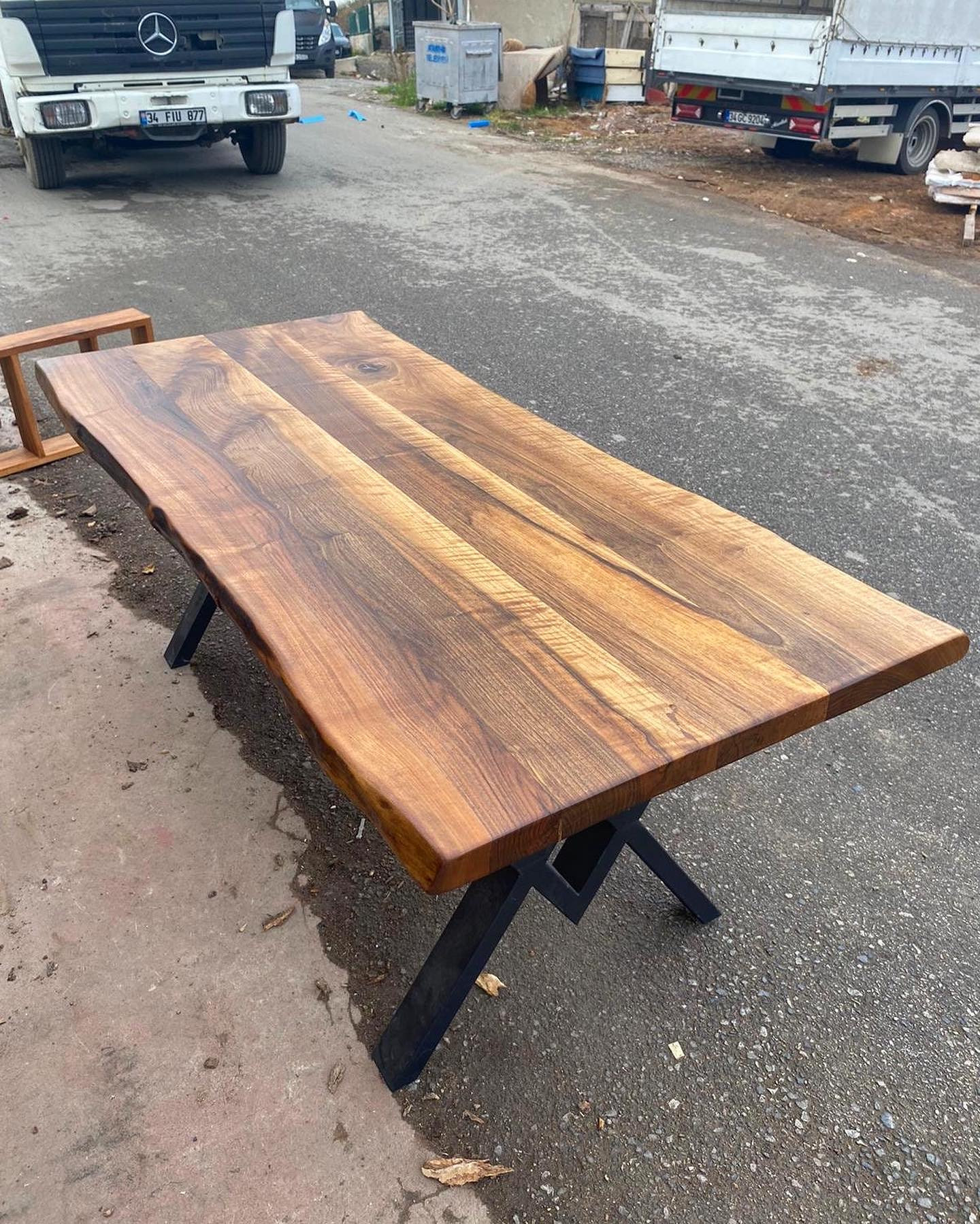 Made to Order Live Edge Walnut Wood Kitchen Table/ Walnut Dining Table ...
