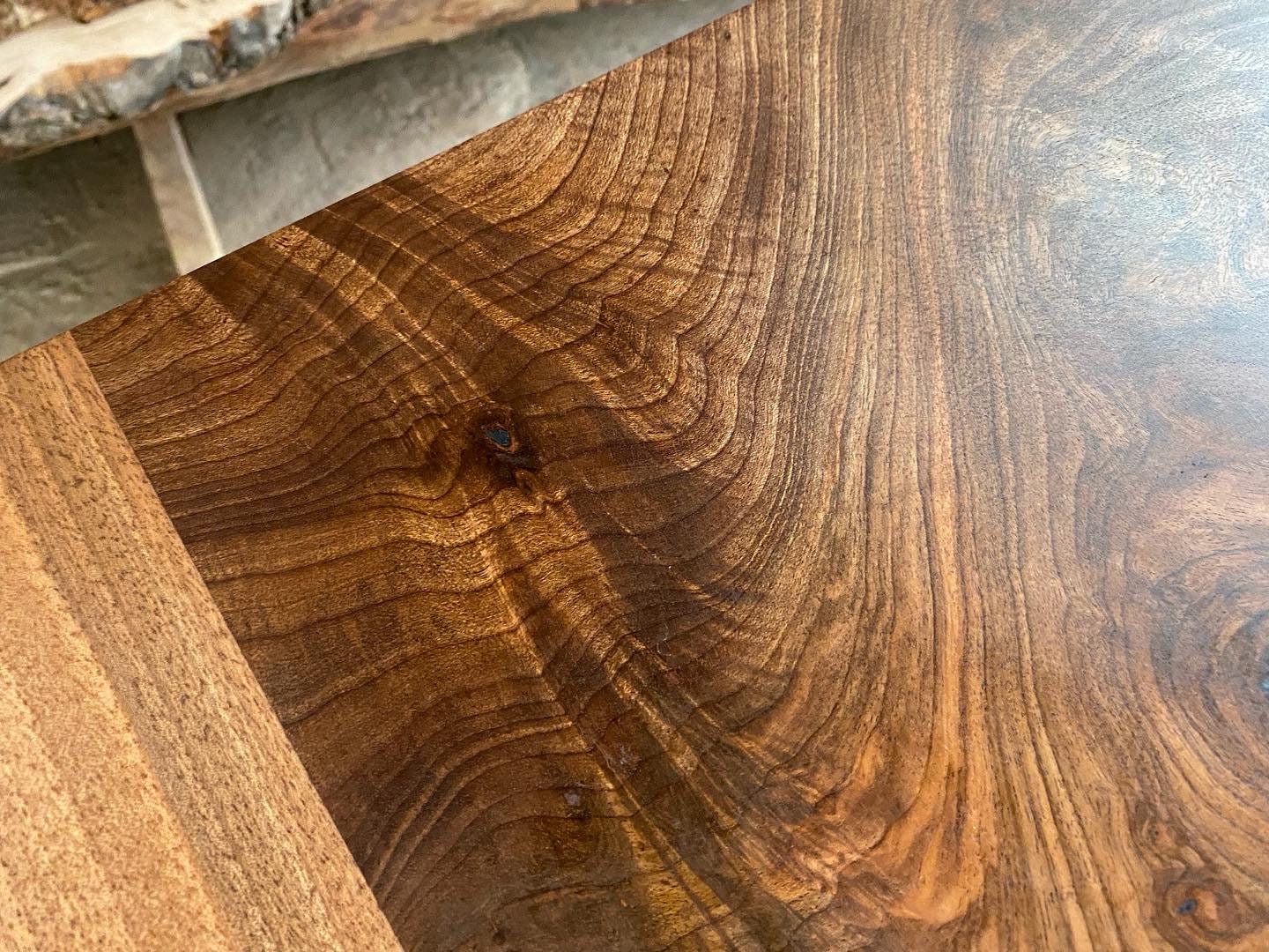 Custom Square Walnut Wood Live Edge Dining Table/ Square Wooden Coffee ...