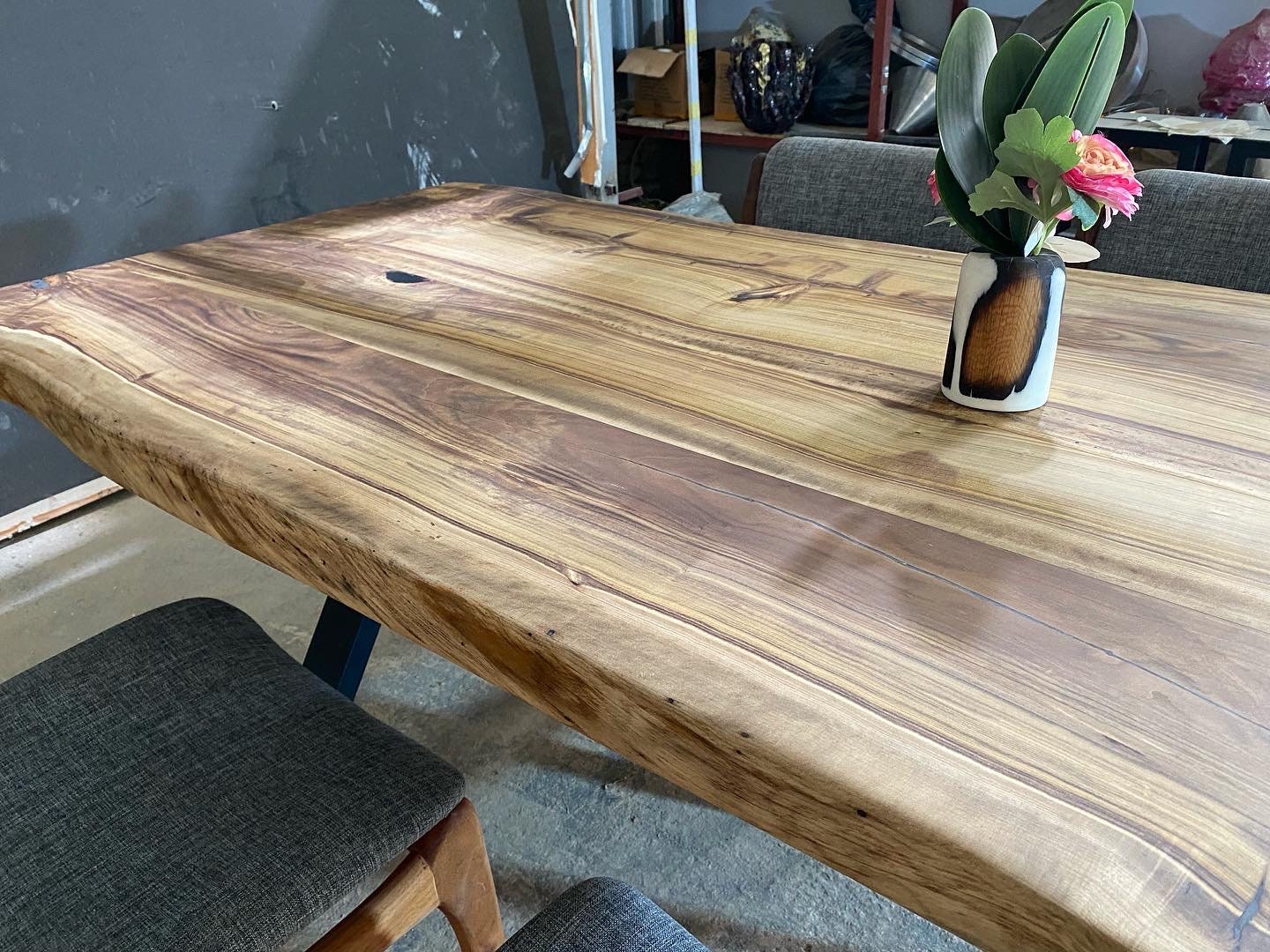 Custom Hackberry Wooden Natural Live Edge Dining Table/ Coffee Table ...