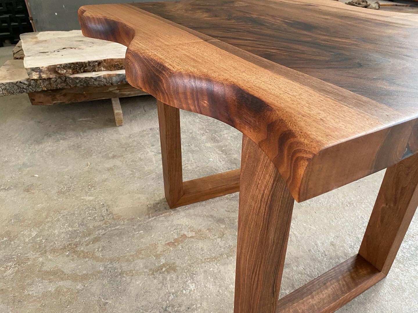 Custom Square Walnut Wood Live Edge Dining Table/ Square Wooden Coffee ...