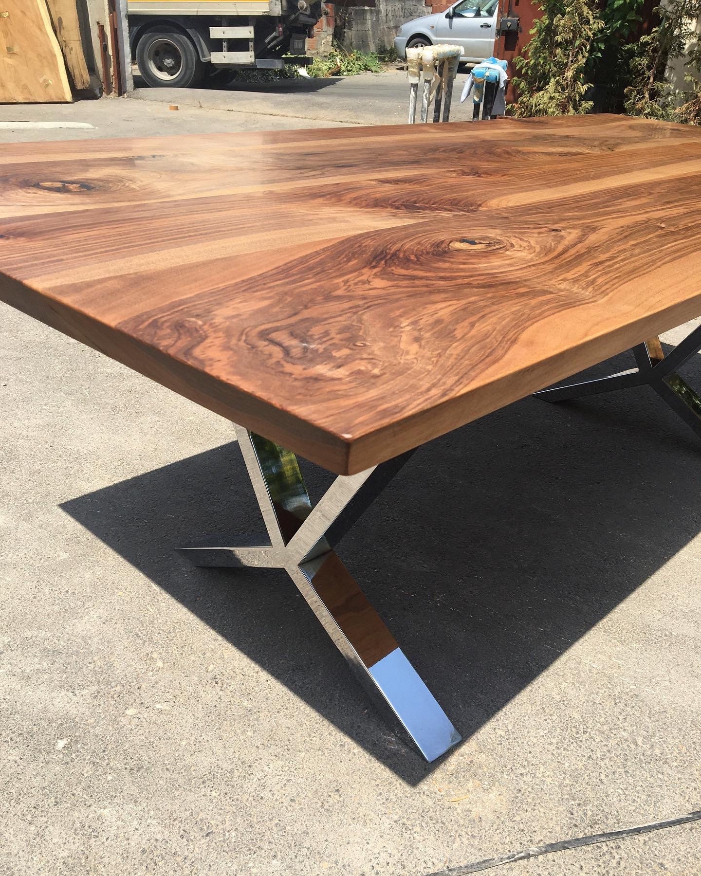 Made to Order Bullnose Edge Walnut Wooden Dining Table/ Walnut Coffee ...