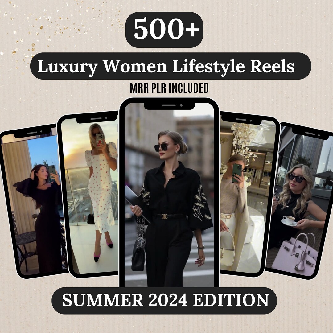 500 Rich Luxury Women Reels, Luxury Reels for Tiktok Instagram, Instant ...