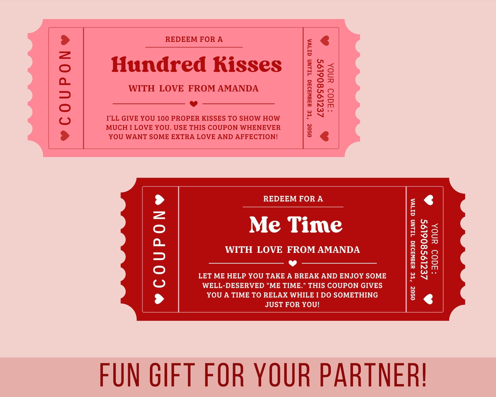 Editable Gift Love Romantic Coupons Template, Last Minute Adult ...