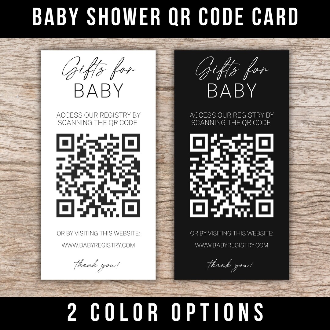 Baby Shower QR Code Card, Diaper Fund, Venmo Cash Share Card, Gifts ...
