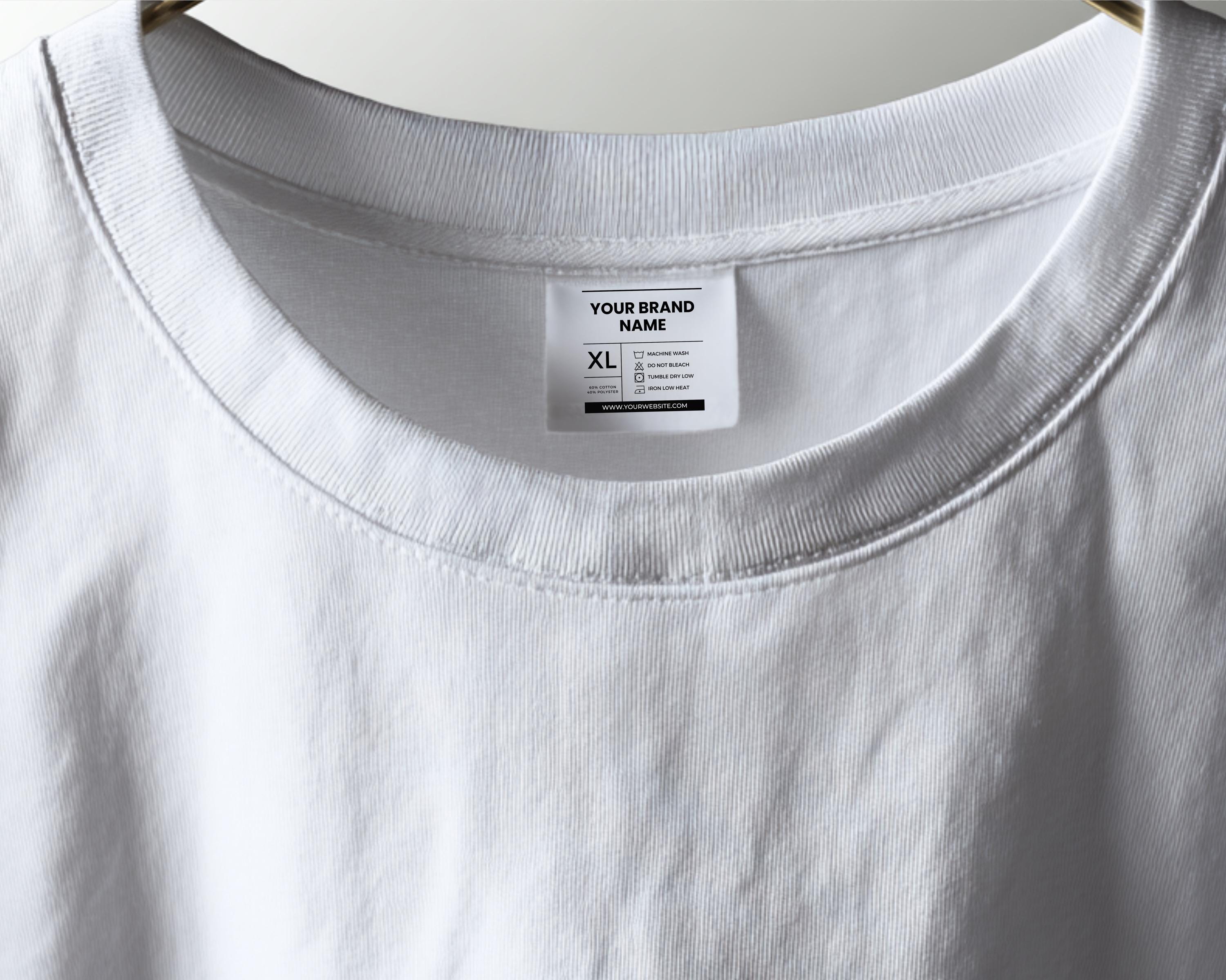 Editable Clothing Logo Brand Tag Bundle, Shirt Label DIY Care Icons PNG ...