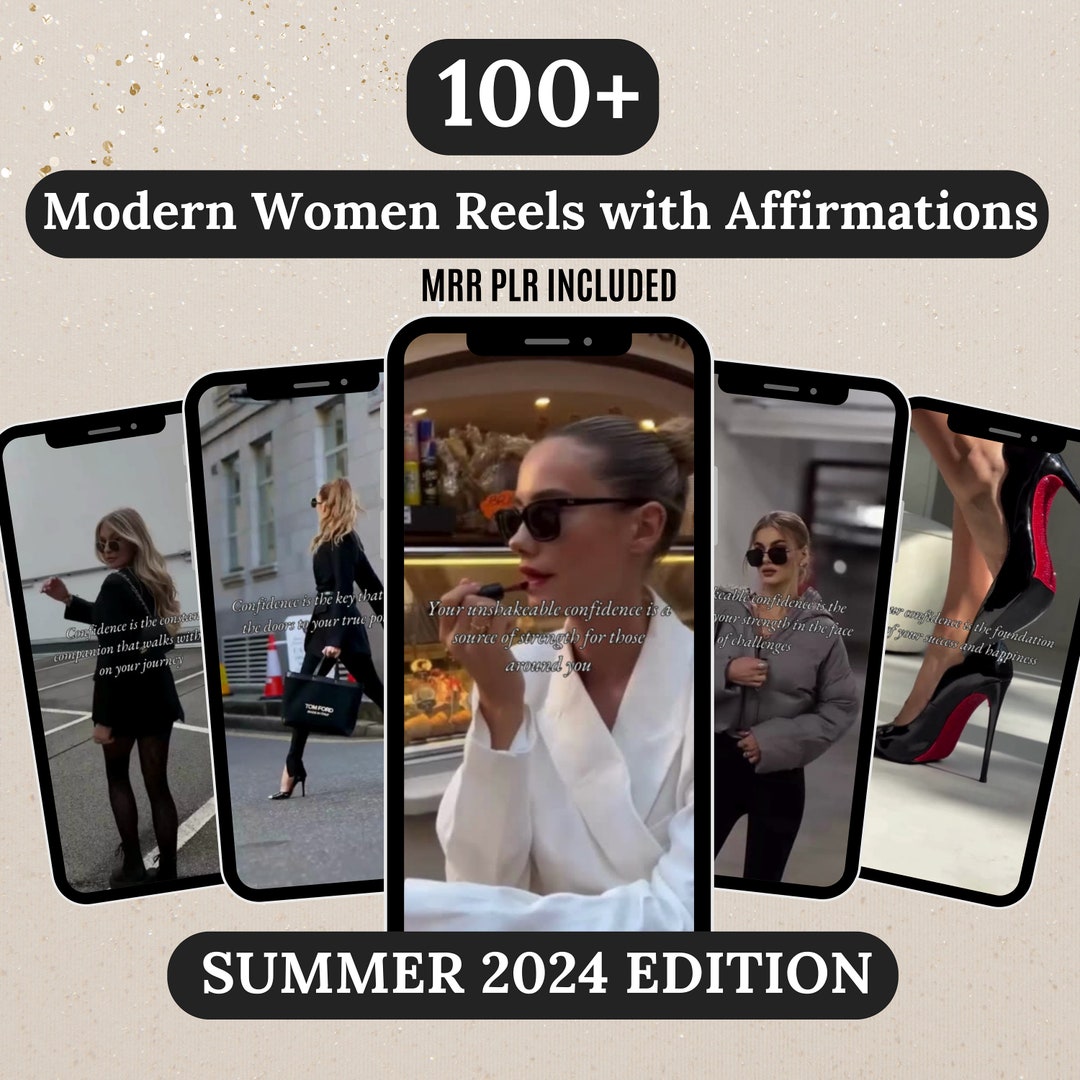 100 Modern Women Reels With Affirmations, Tiktok Instagram Instant ...