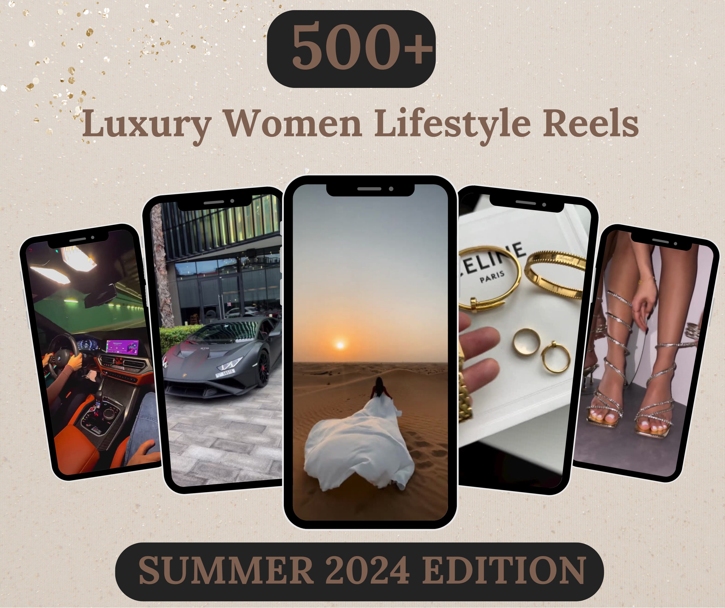 500 Rich Luxury Women Reels, Luxury Reels for Tiktok Instagram, Instant ...