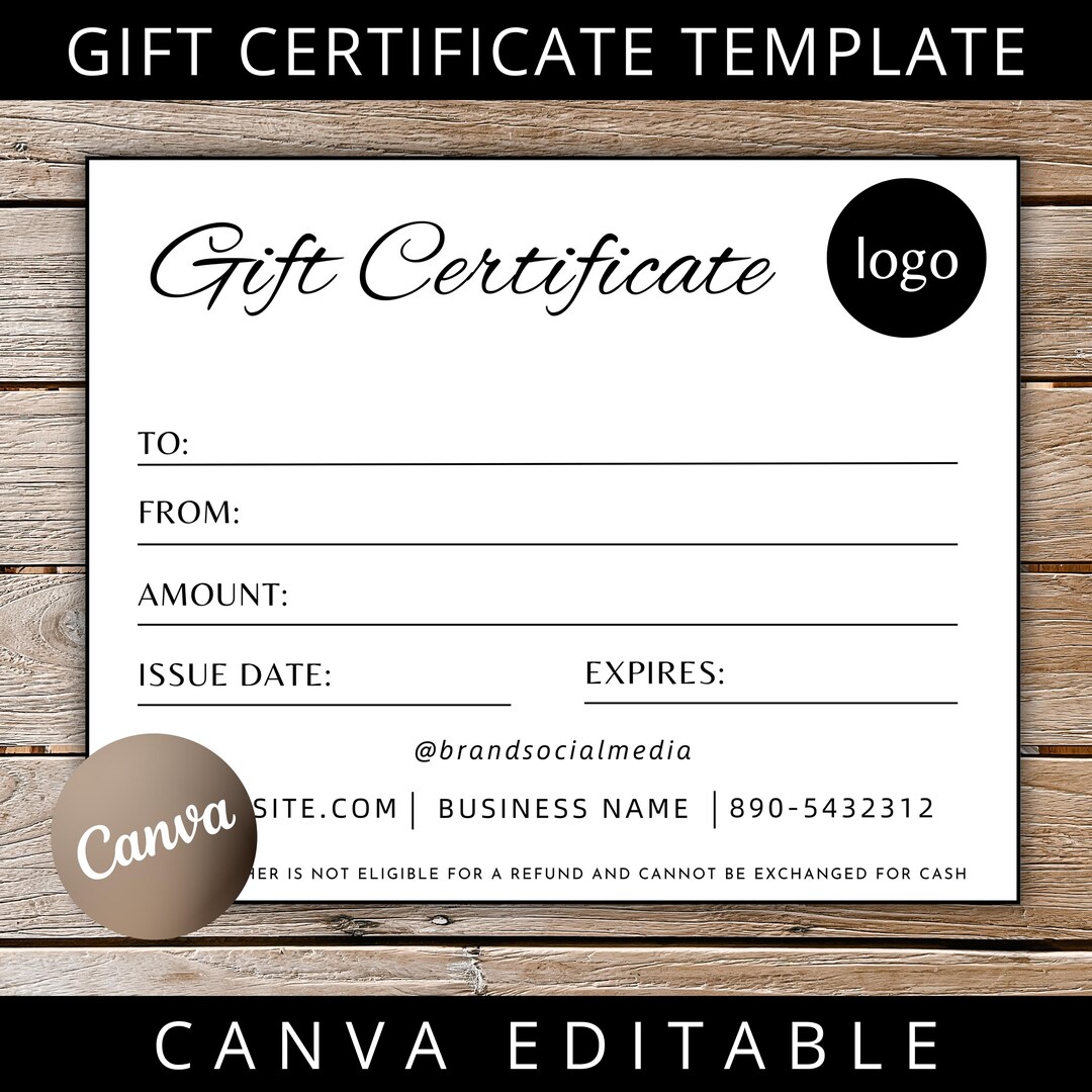 Modèle de chèque-cadeau, Bon de réduction minimaliste, Carte-cadeau à ...
