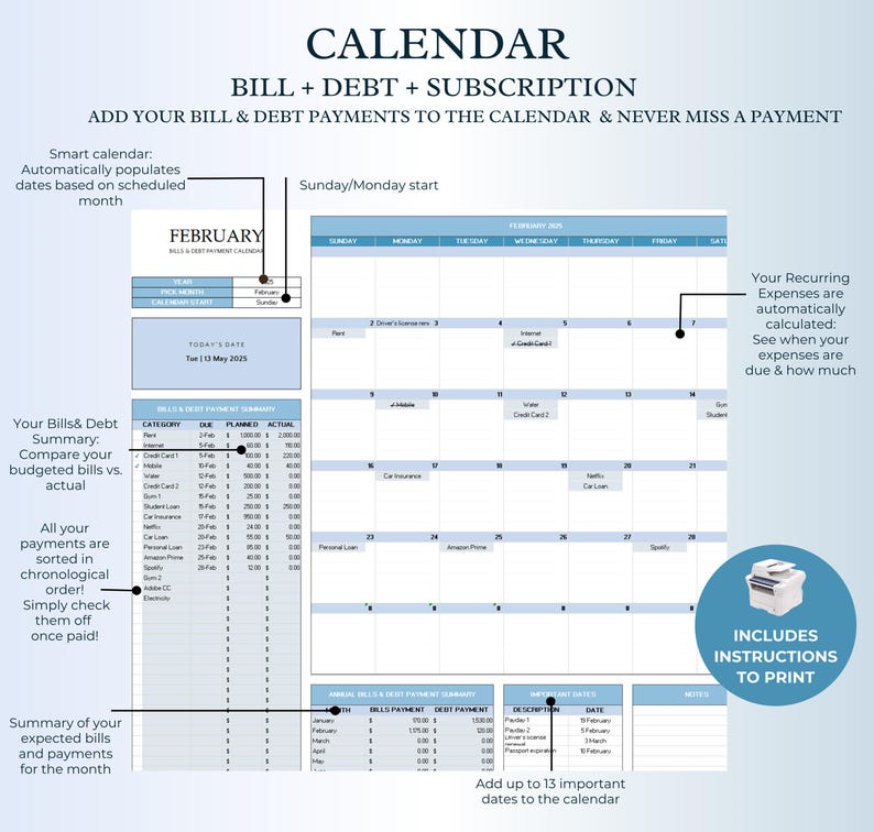 Feuille de calcul budgétaire du chèque de paie, feuille bleu de suivi ...