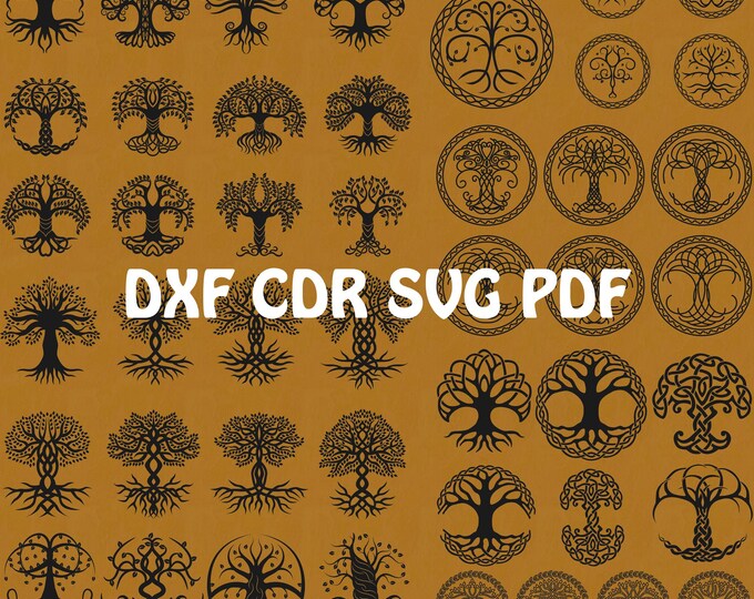 Cut Files, Celtic Trees, CNC, Laser, Plasma, Cricut Cutting Files, Dxf ...