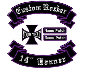 Large Back Patch Custom Rocker Motorcycle Biker Patches | Etsy