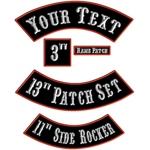4 Piece Embroidered Custom Rocker Patches Custom Patch Set 13 - Etsy