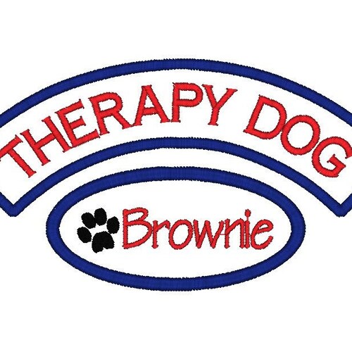 Therapy Dog Custom Embroidered Patch - Etsy