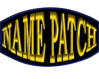 Custom Embroidered Rectangle Name Patch Iron on Customized | Etsy