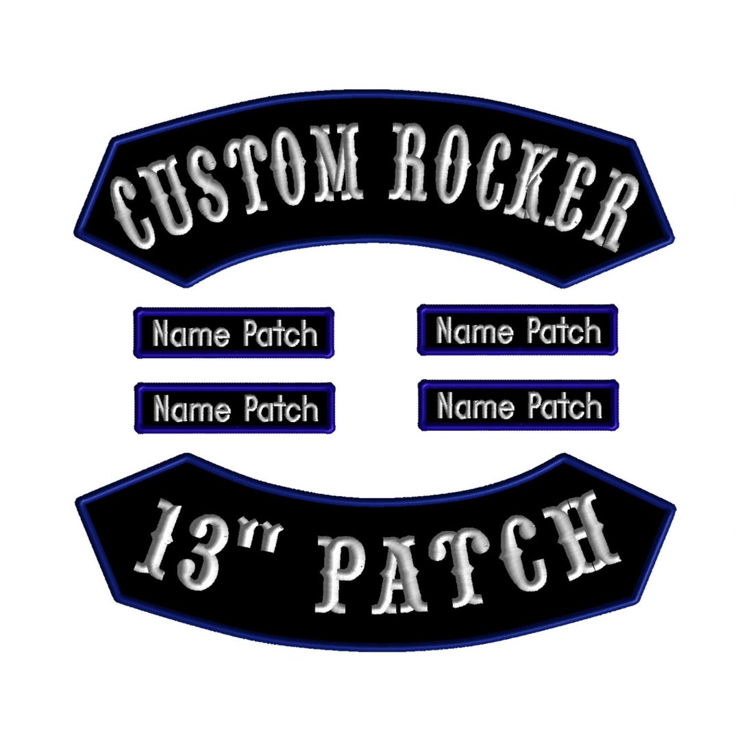6 Piece Custom Motorcycle Patches for Jackets , Iron on or Sew on ...