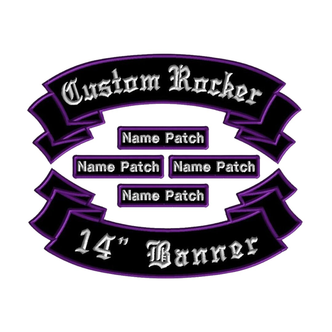Custom Biker Patches for Jackets and Vests | Iron on Top Rocker Bottom ...