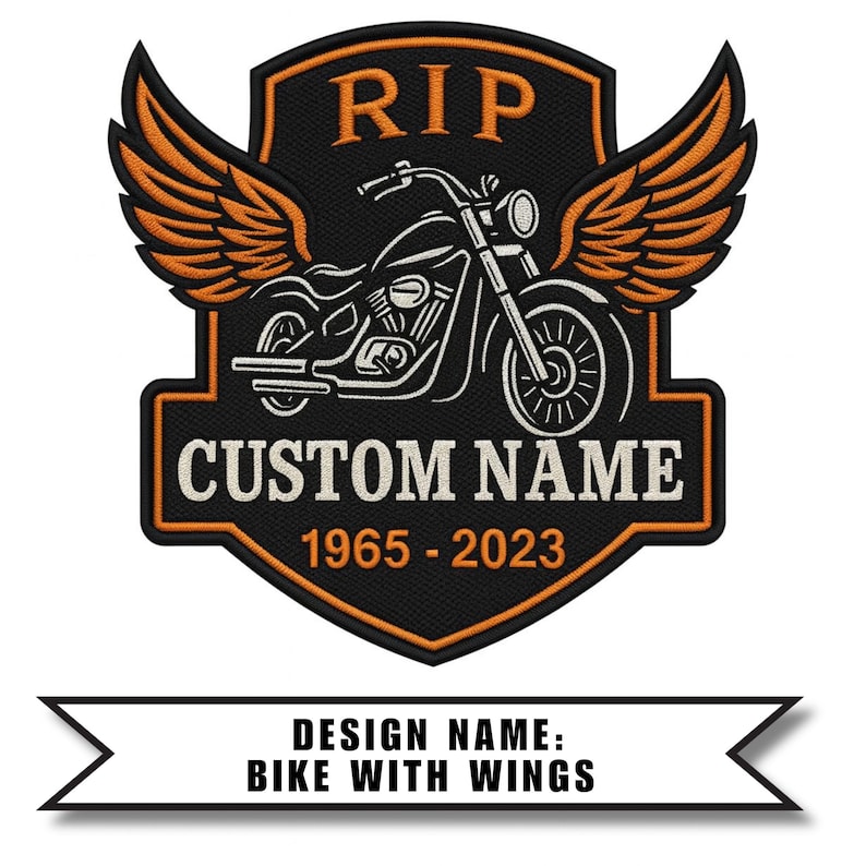 RIP Patch for Biker Jackets | Iron in Memorial Applique for Motorcycle ...