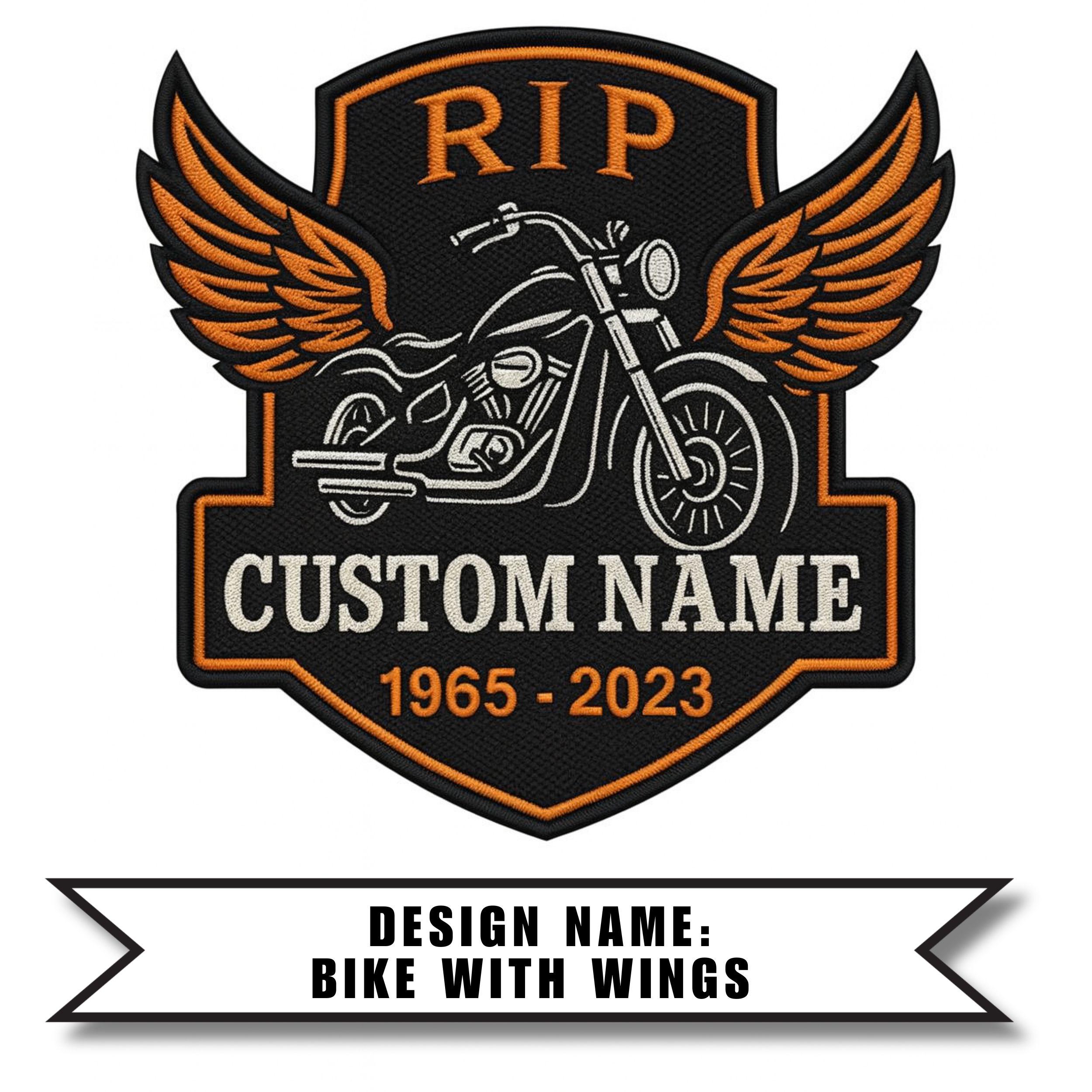 RIP Patch for Biker Jackets | Iron in Memorial Applique for Motorcycle ...