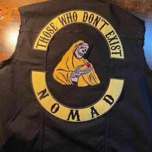 14" Custom Rocker Patch , Motorcycle Patches for Jackets , Iron on or ...