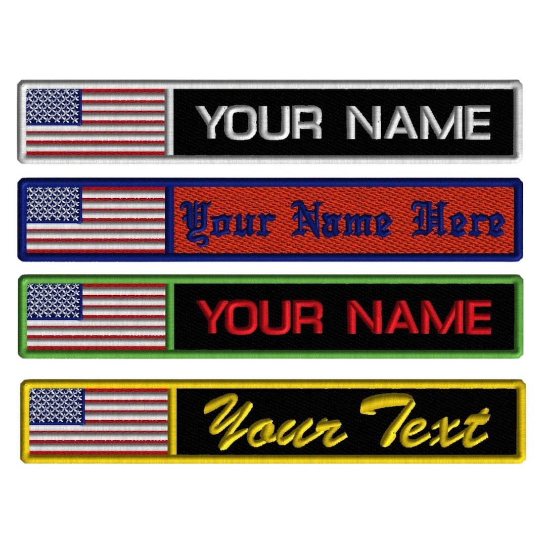 Custom Military Name Patch - American Flag Name Tape for Tactical Vest ...