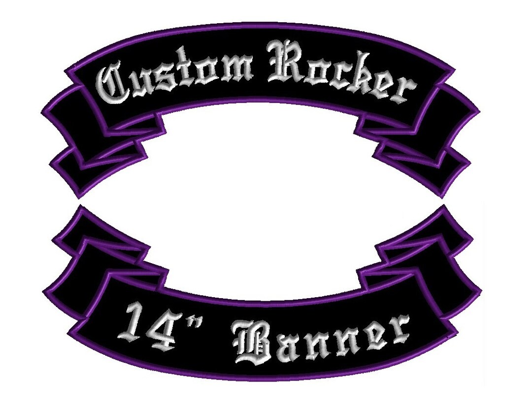 Custom Embroidered 14" Rocker Patch: Motorcycle Banner - Etsy