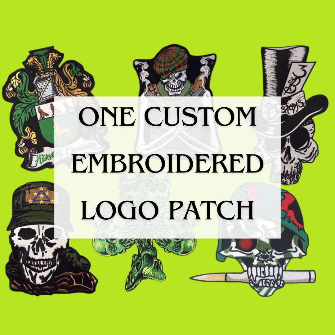 One Custom Iron on Logo Patch for Jackets, Work Shirts, Businesses ...